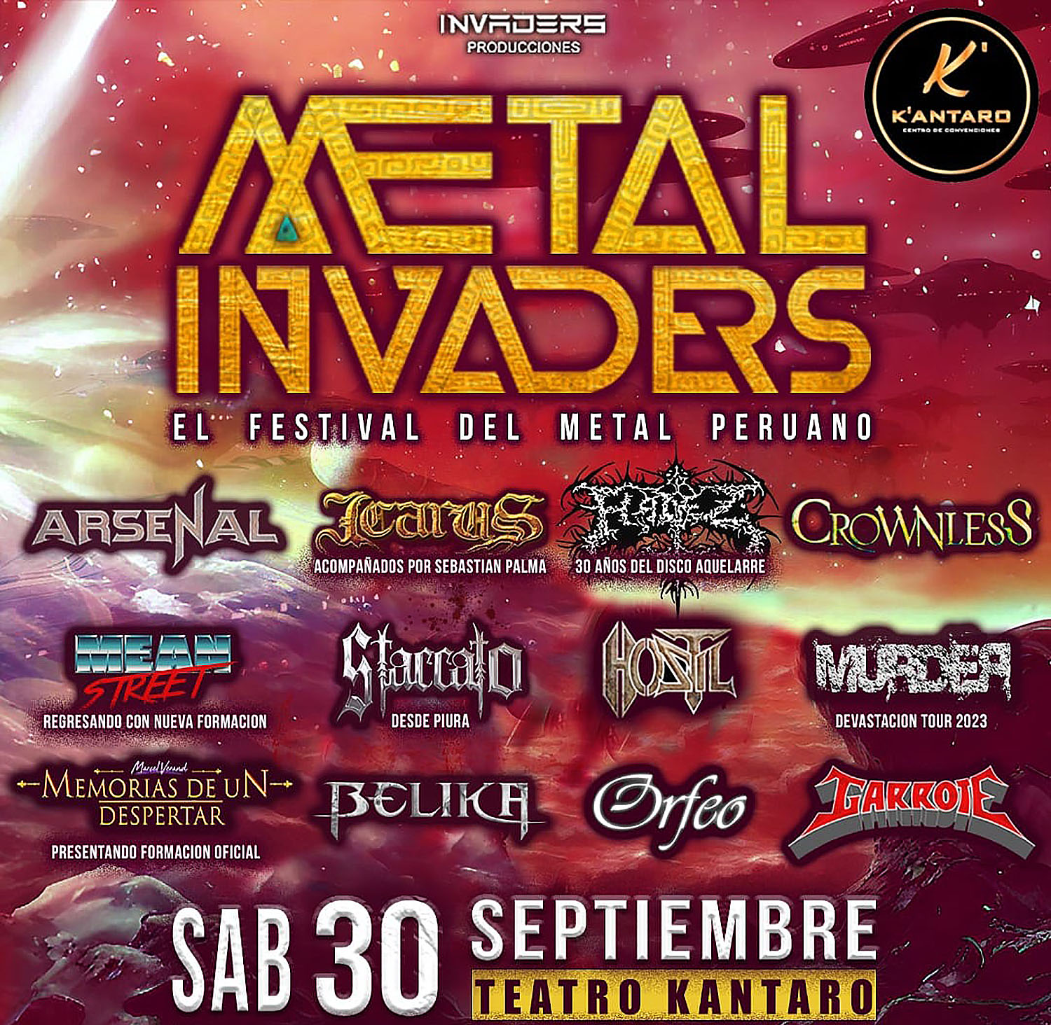 Vuelve Metal Invaders: 12 bandas tocarán este 30 de setiembre ...